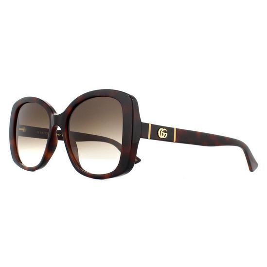 Sunglasses Butterfly Havana Brown Gradient Gg0762s Sunglasses Gucci